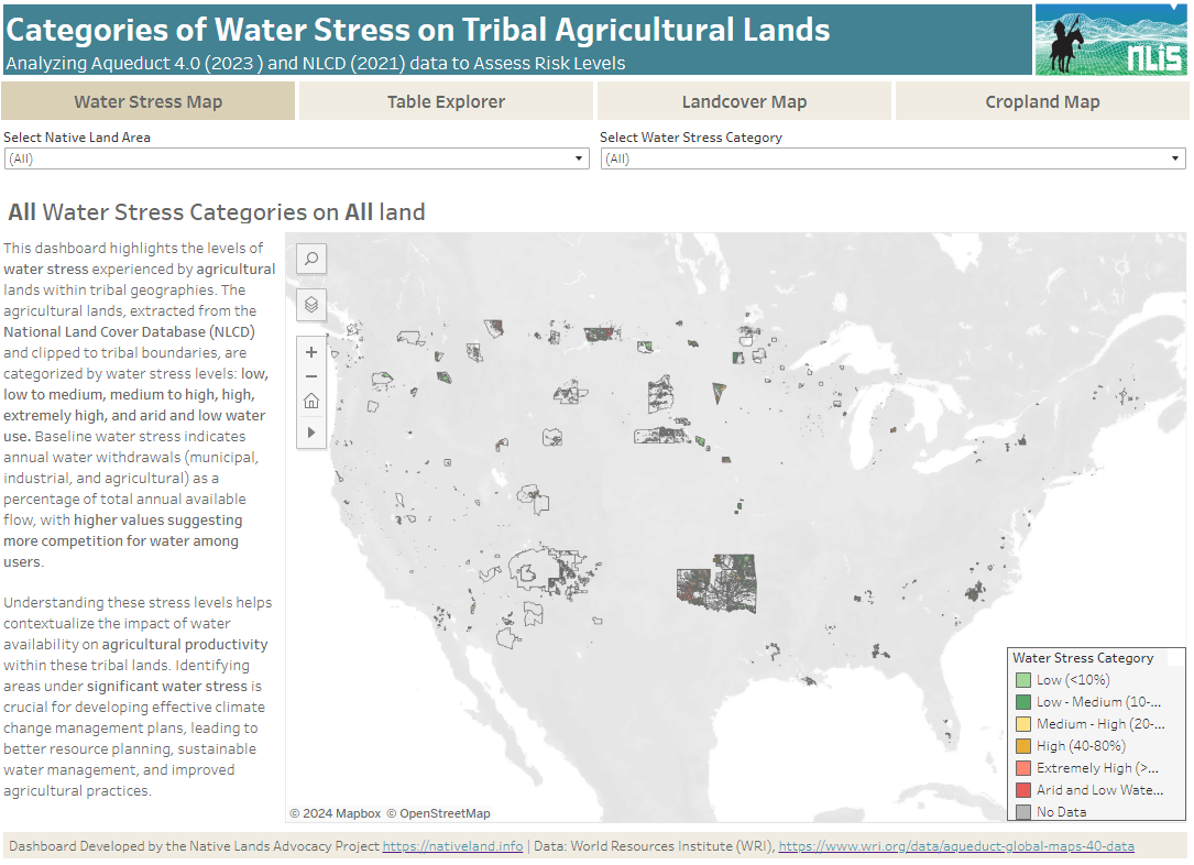 Agricultural Water Stress on US Native Lands - Native Land Information ...