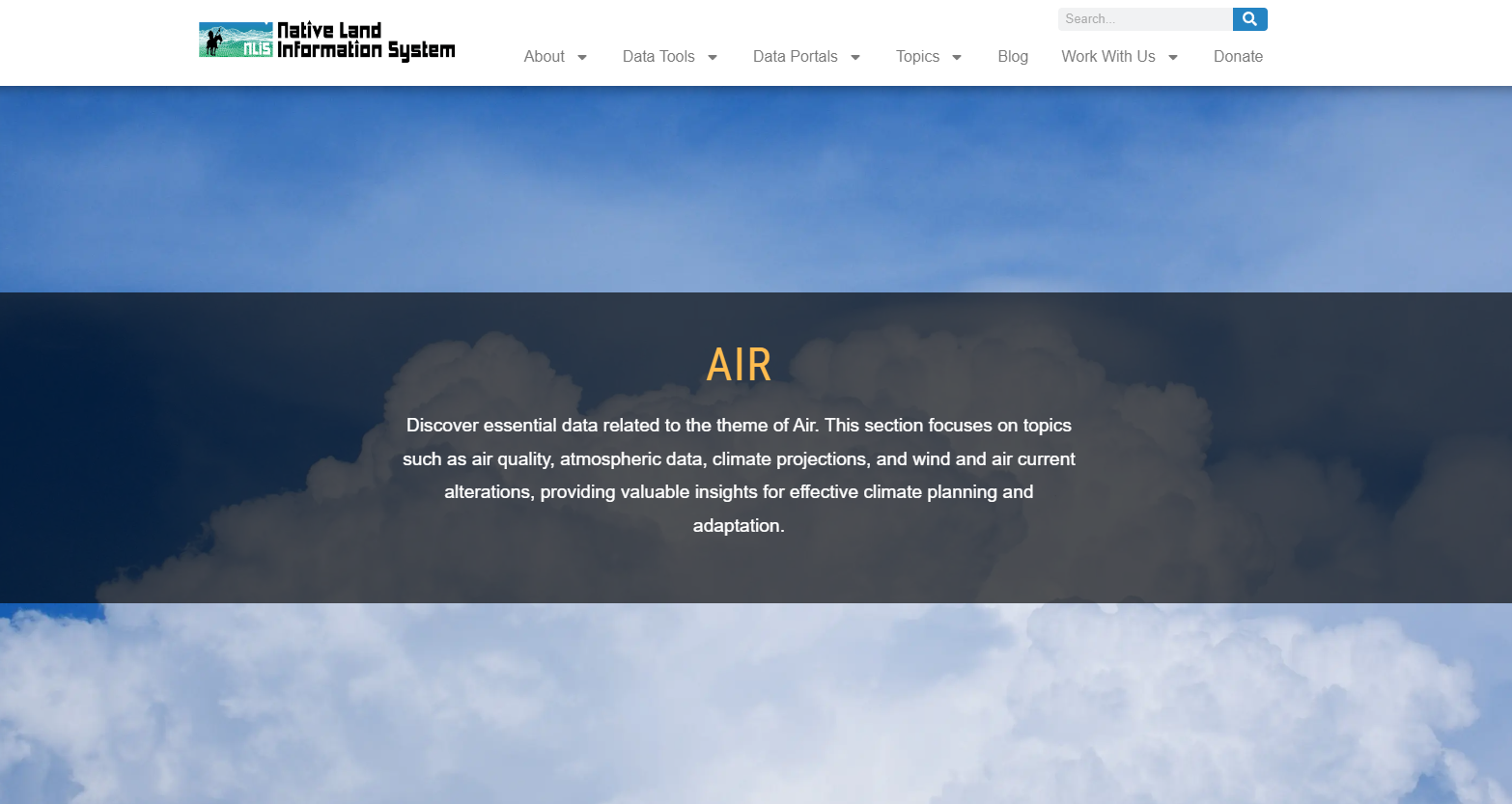 Climate Portal - Air - Native Land Information System
