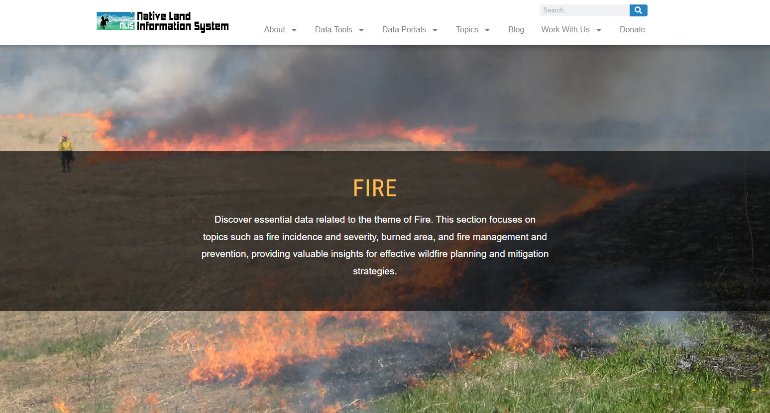 Climate Portal - Fire - Native Land Information System